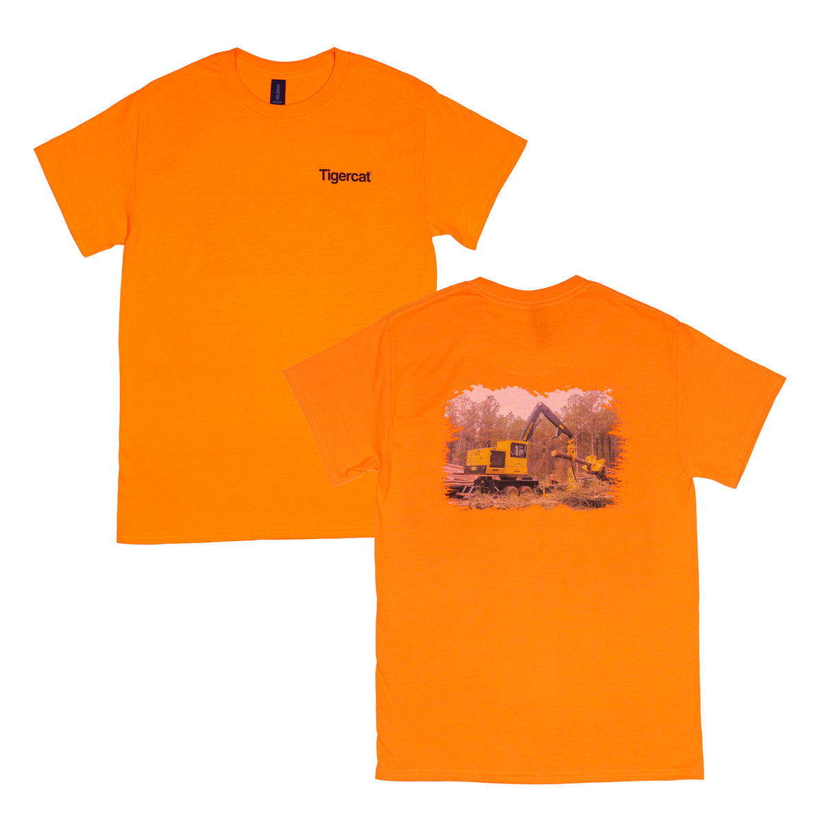 UNISEX T-SHIRT, BRIGHT ORANGE WITH 234C DESIGN GRAPHIC – Tigercat ...